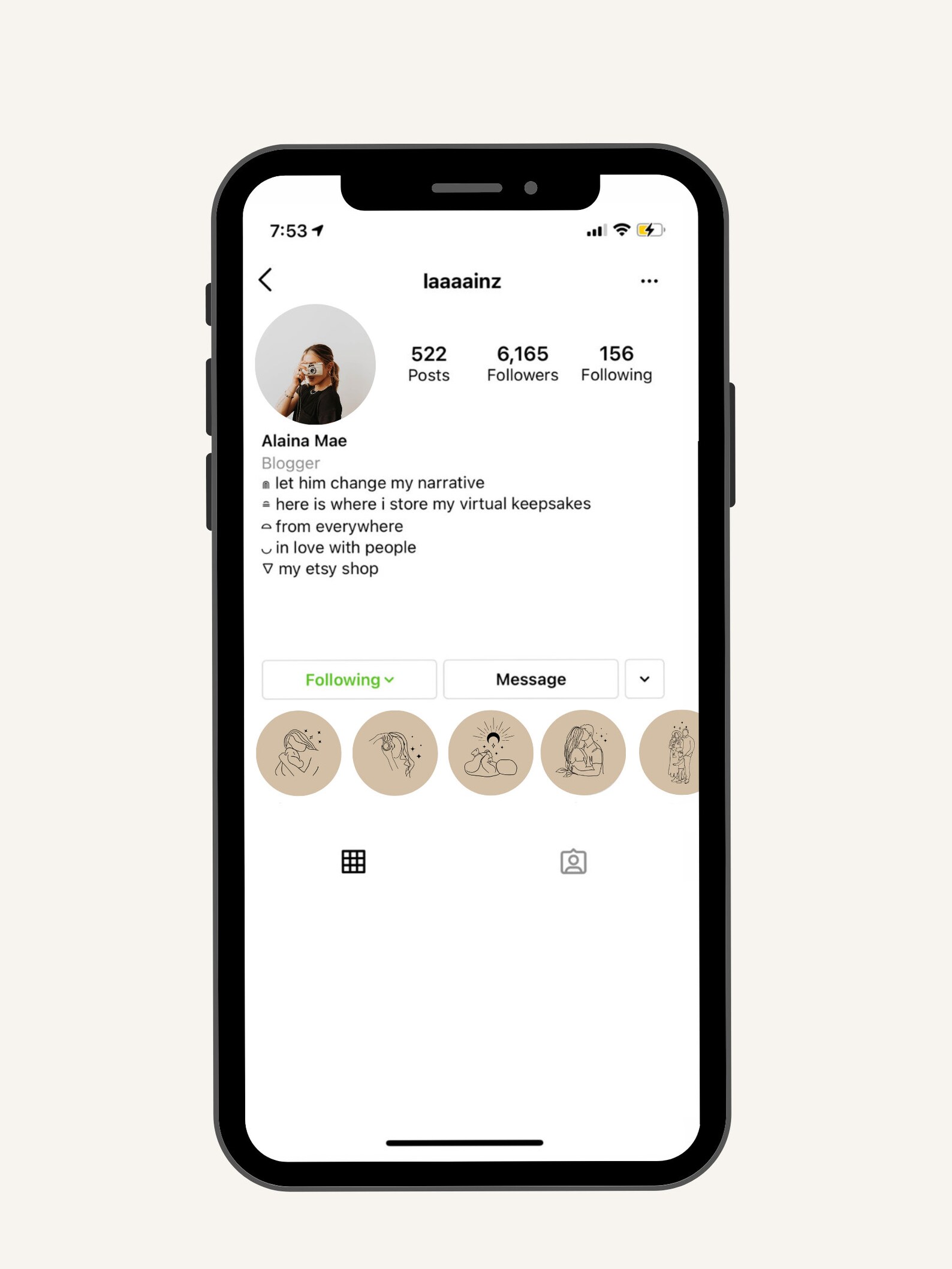Photographer IG Covers | Instagram Highlight Covers | Neutral IG Covers ...