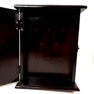 Key Holder Box With Ceramic Tiles Wooden Wall Hanging Key Box Cabinet ...