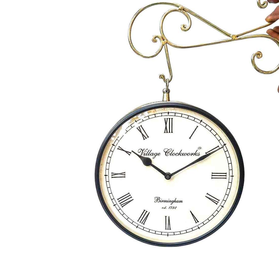 Victorian Station Clock Vintage Railway Clocks Double Sided Platform ...