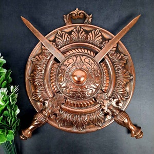 Sword Shield Wall Hanging Showpiece - Antique Style | Sword Shield ...