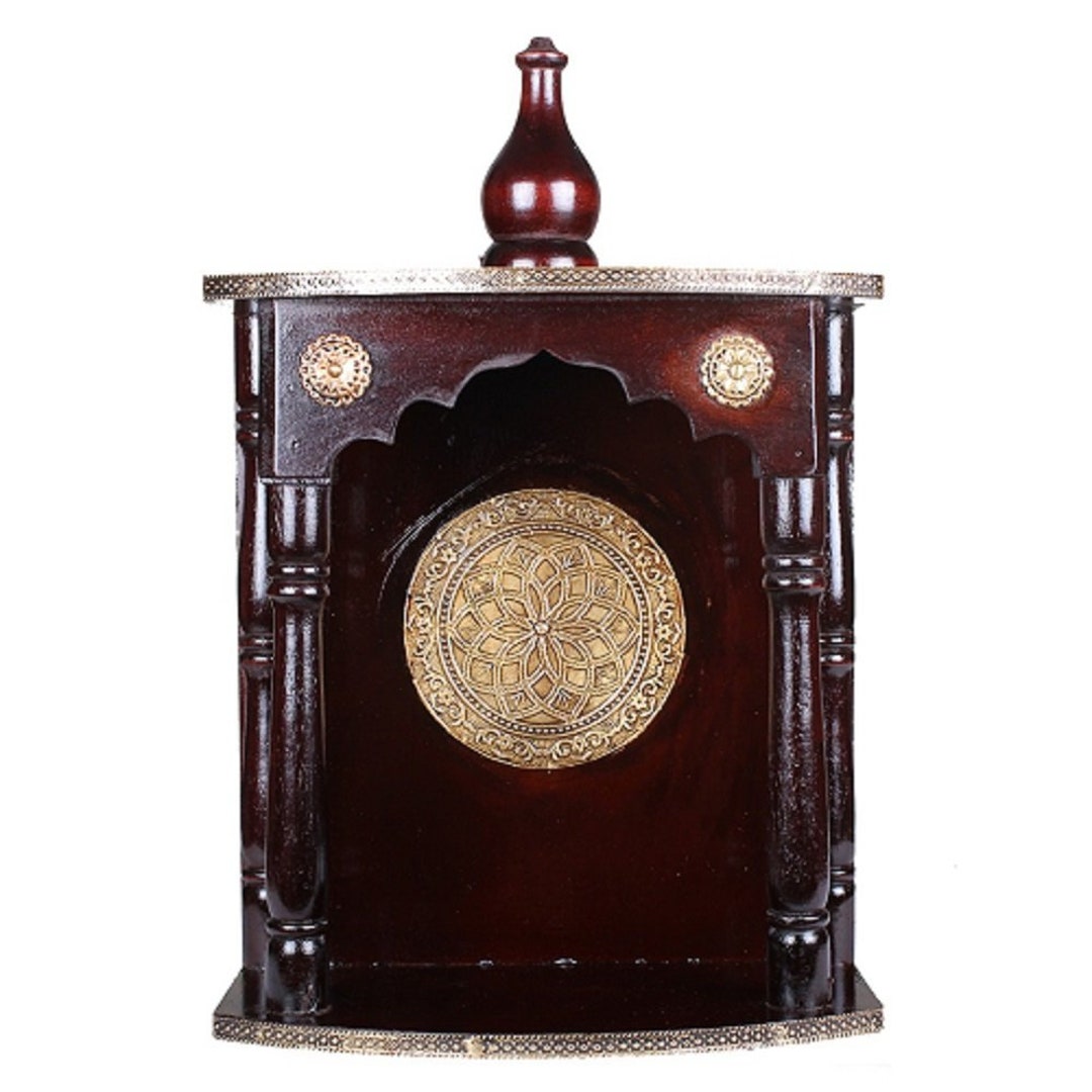 Pooja Mandir Home Temple Wooden Wall Mounted Hanging Puja Stand / Unit ...