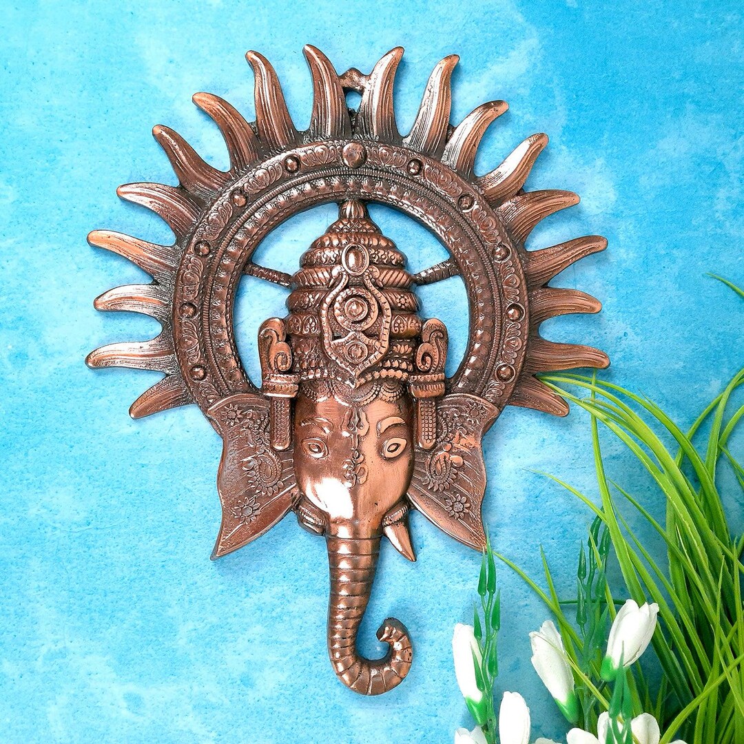 Ganesh Idol Wall Hanging Idol | Lord Ganesha Face Wall Statue Decor ...