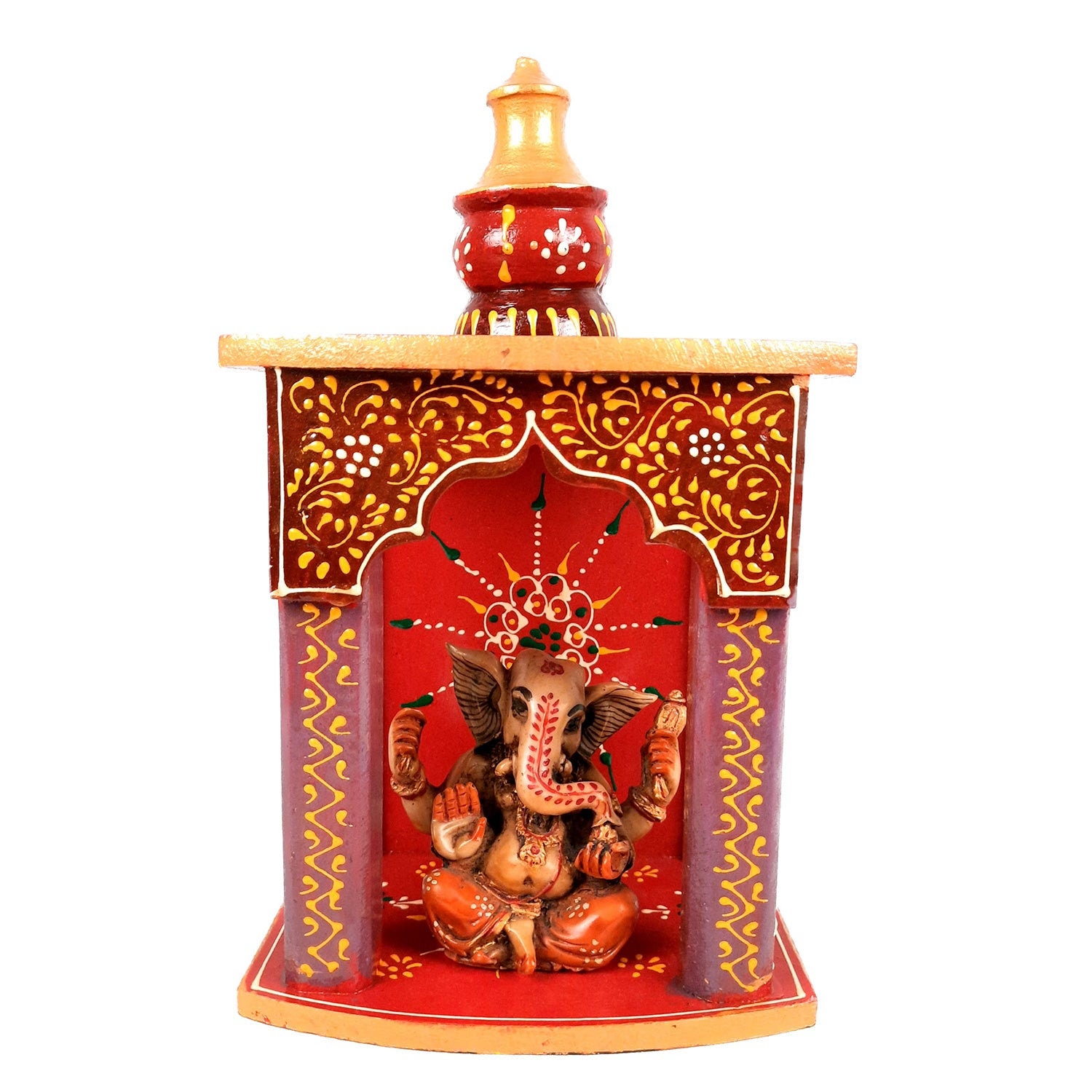Pooja Mandir Home Temple Wooden Wall Mounted Hanging Puja Stand / Unit ...