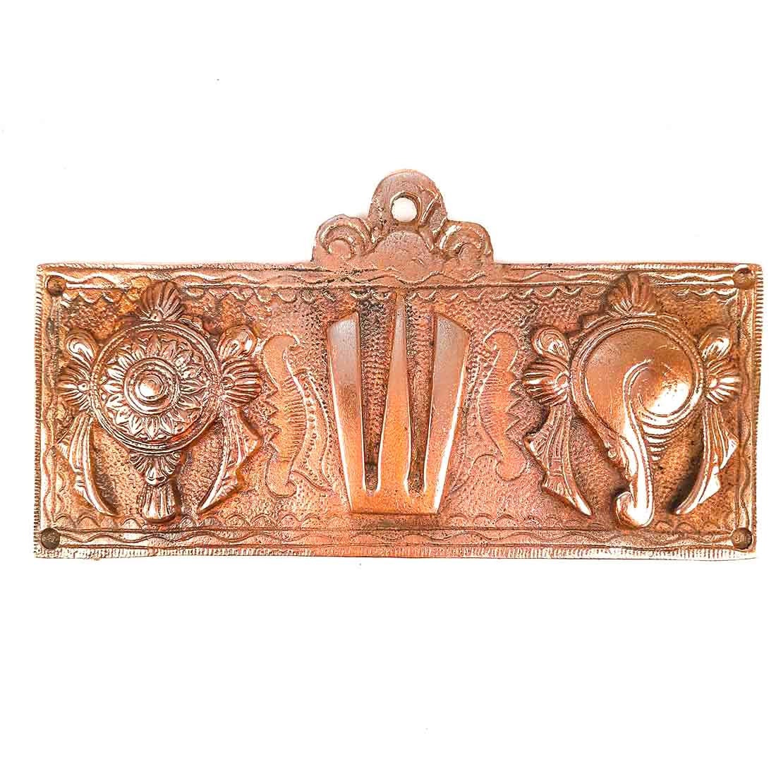 Traditional Shankh Chakra Namah Wall Hanging Shankha Tilak Padma ...