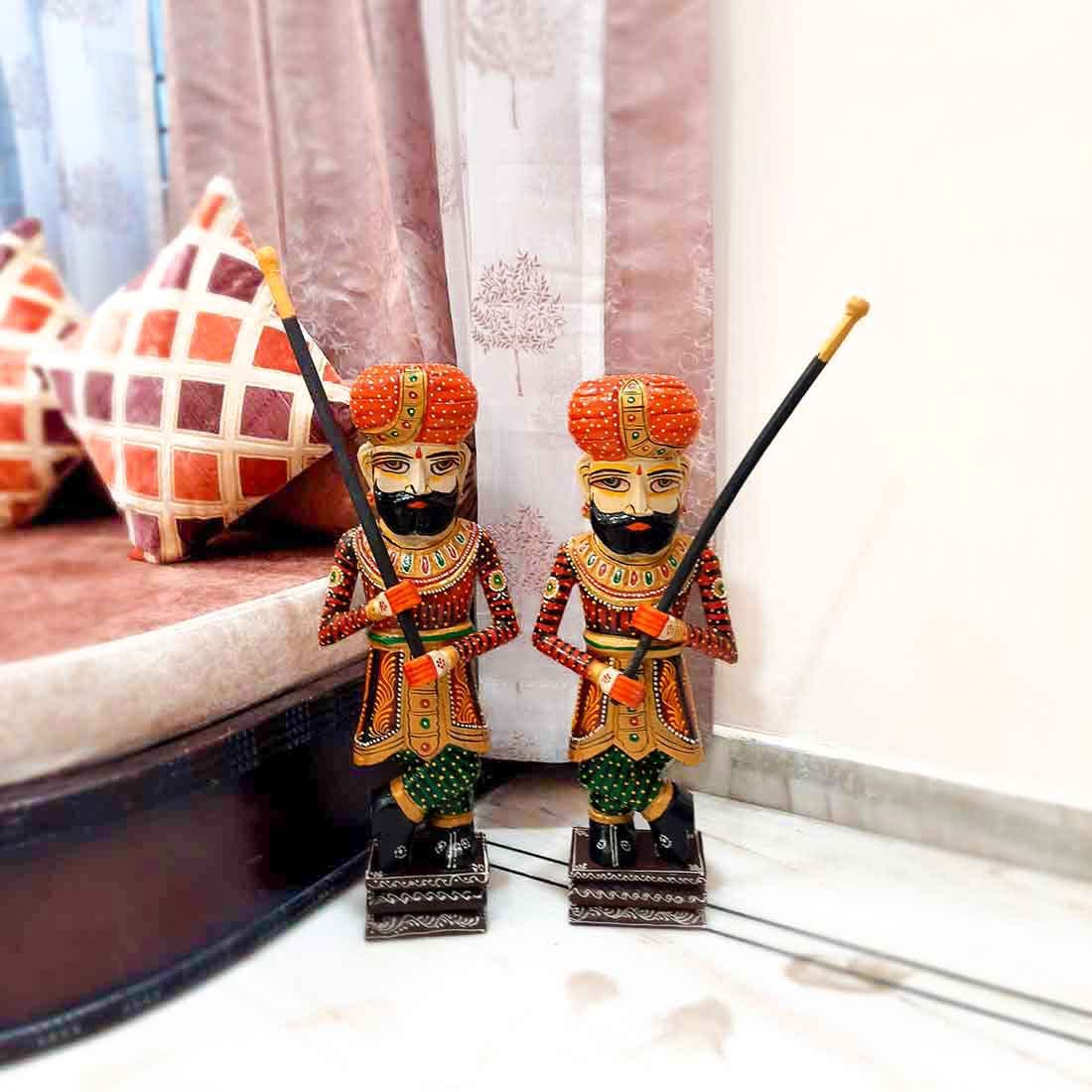 Rajasthani Decorative Handicraft Wooden Royal Gaurd/ Darbaan /watchman ...