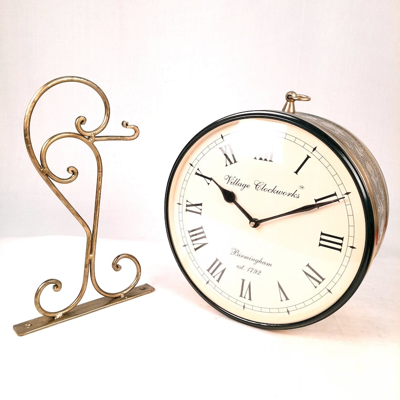 Victorian Station Clock Vintage Railway Clocks Double Sided Platform ...