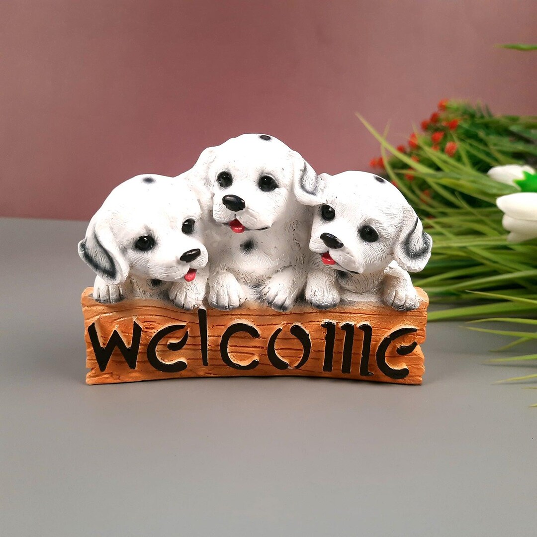 Welcome Dog Showpiece Statue | Animal Figurine - for Door, Entrance ...