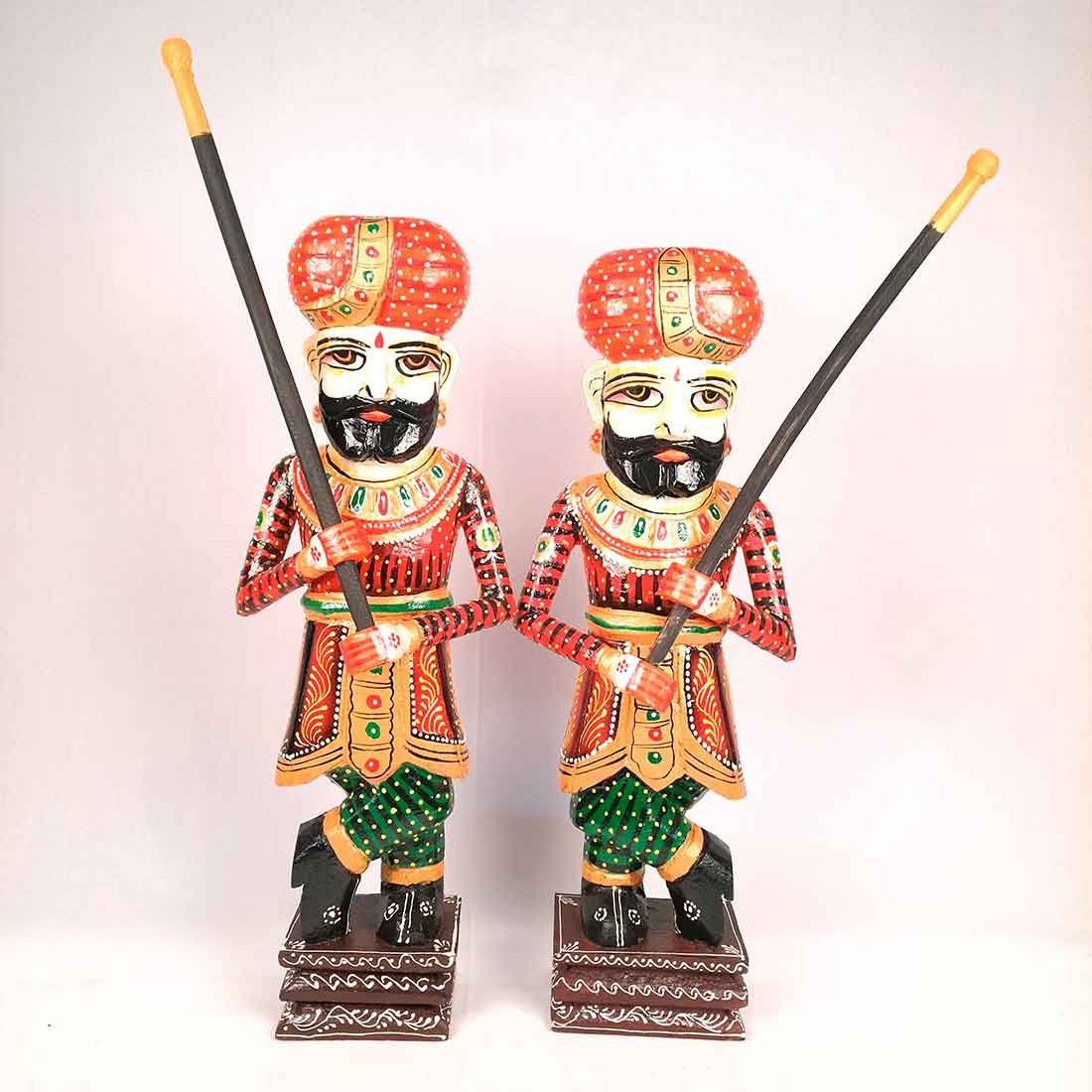 Rajasthani Decorative Handicraft Wooden Royal Gaurd/ Darbaan /watchman ...