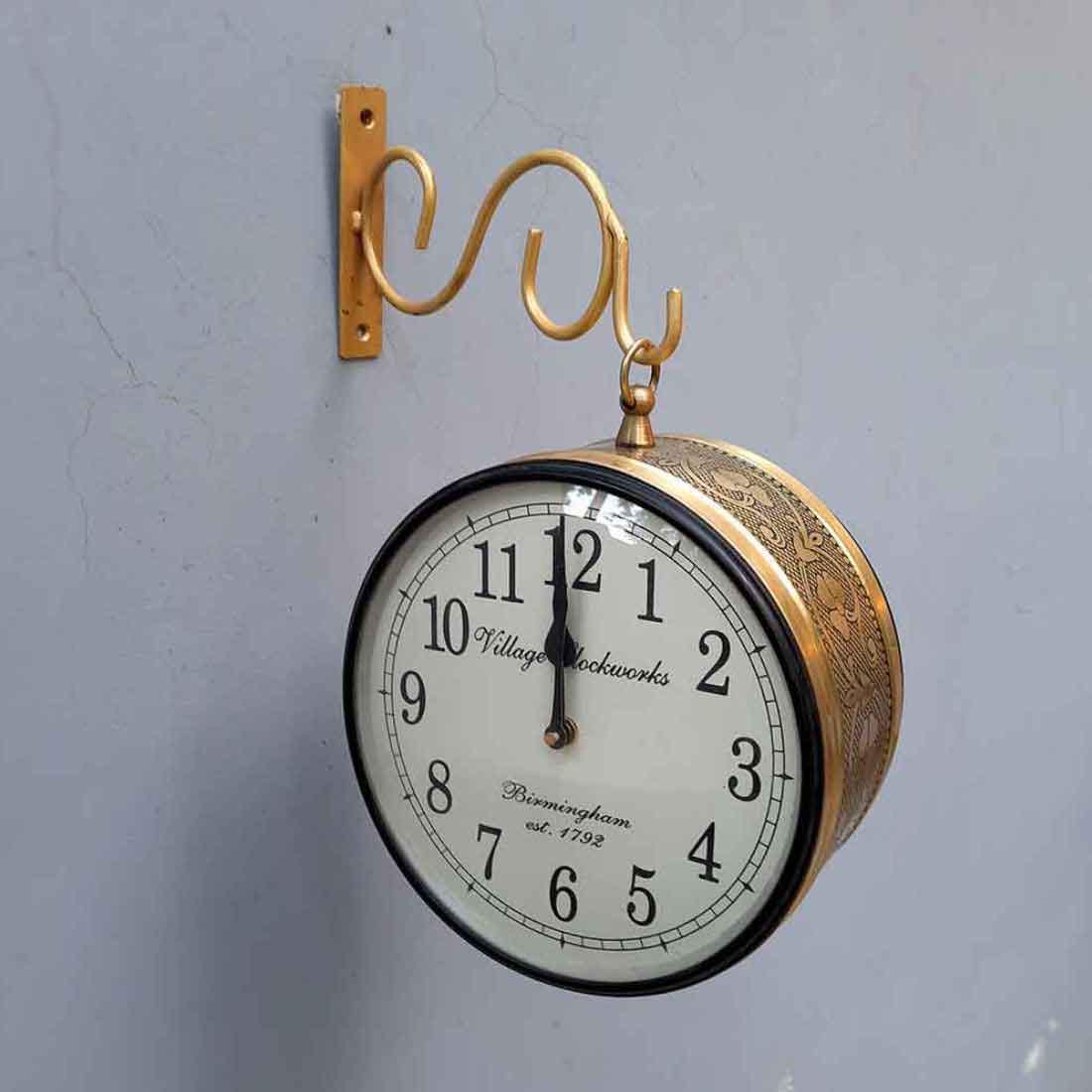 Victorian Station London Clock Vintage Railway Clocks Double Sided ...