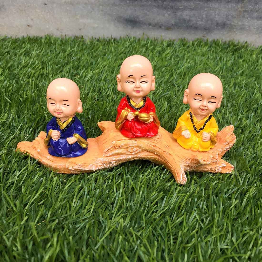 Art & Collectibles Figurines Sculpture Baby Monk Showpiece Set for Car ...
