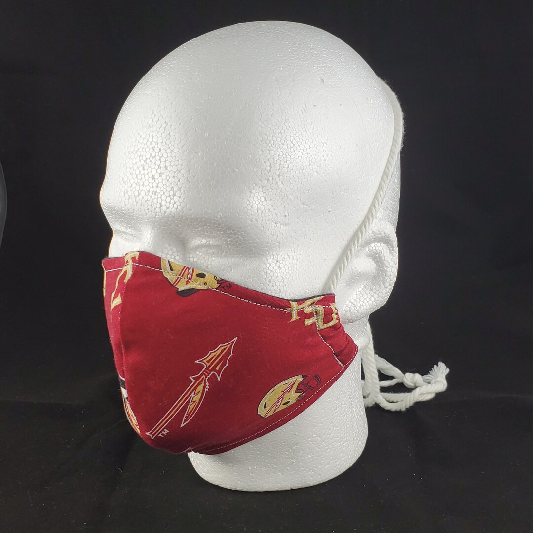 Florida State Seminoles FSU Face Mask With Nose Wire and Drawstring or ...