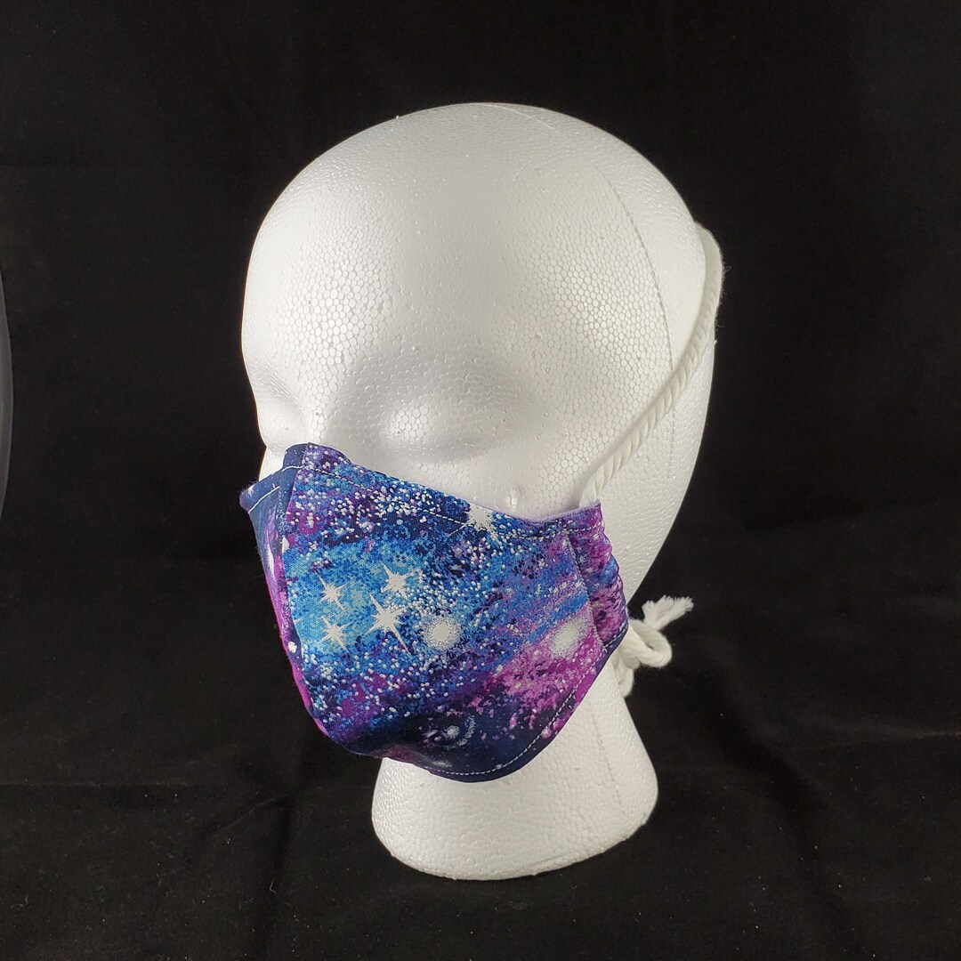 Galaxy Print Mask With Nose Wire and Drawstring or Elastic Super Fast ...