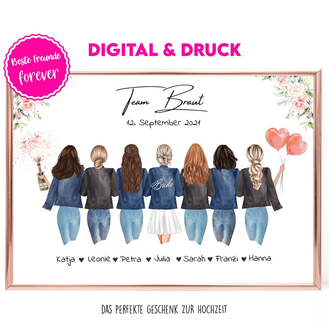 Hochzeit Freundinnen Bild Personalisiert Junggesellinnenabschied ...