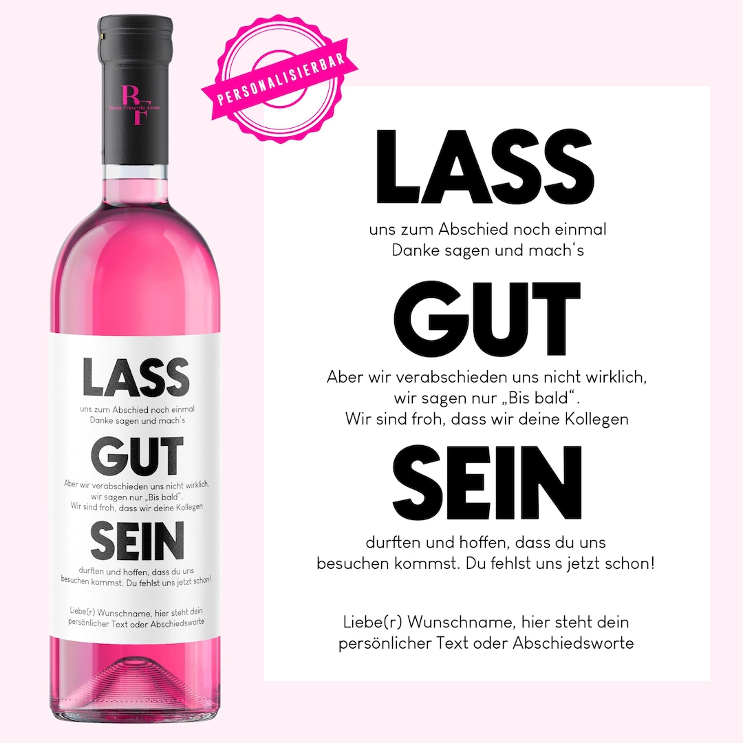 Wine Label for Colleagues Farewell | Farewell Gift for Retirement, Job ...
