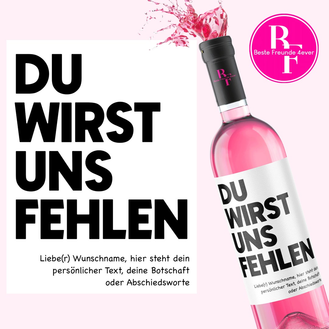 We Will Miss You Wine Label Farewell Colleagues Farewell Gift for ...