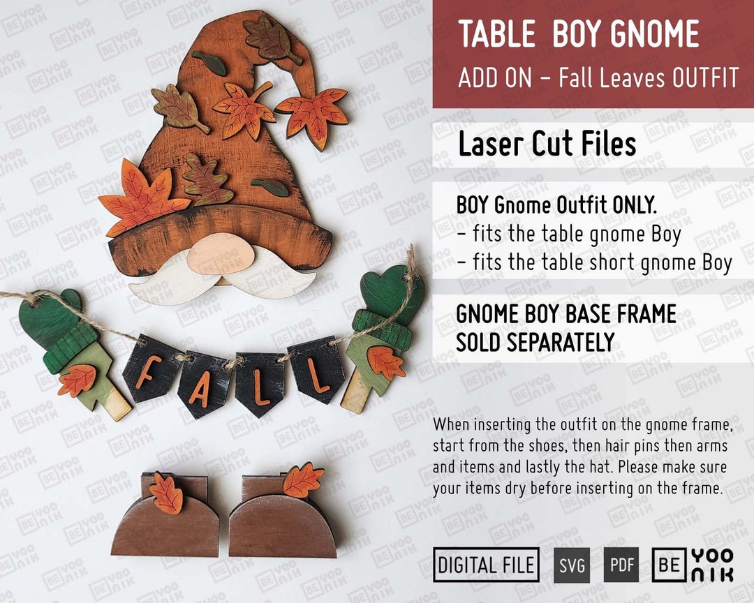 Add on Fall Banner and Leaves Boy Outfit Only for Interchangeable BOY ...