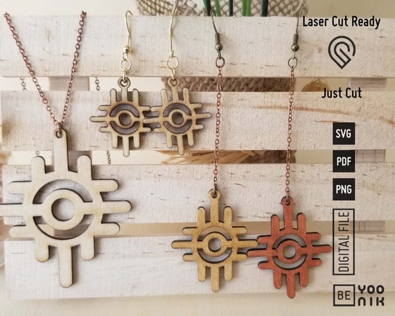 Laser Geometric Sun svg Tribal Sun svg Cut file Glowforge | Etsy