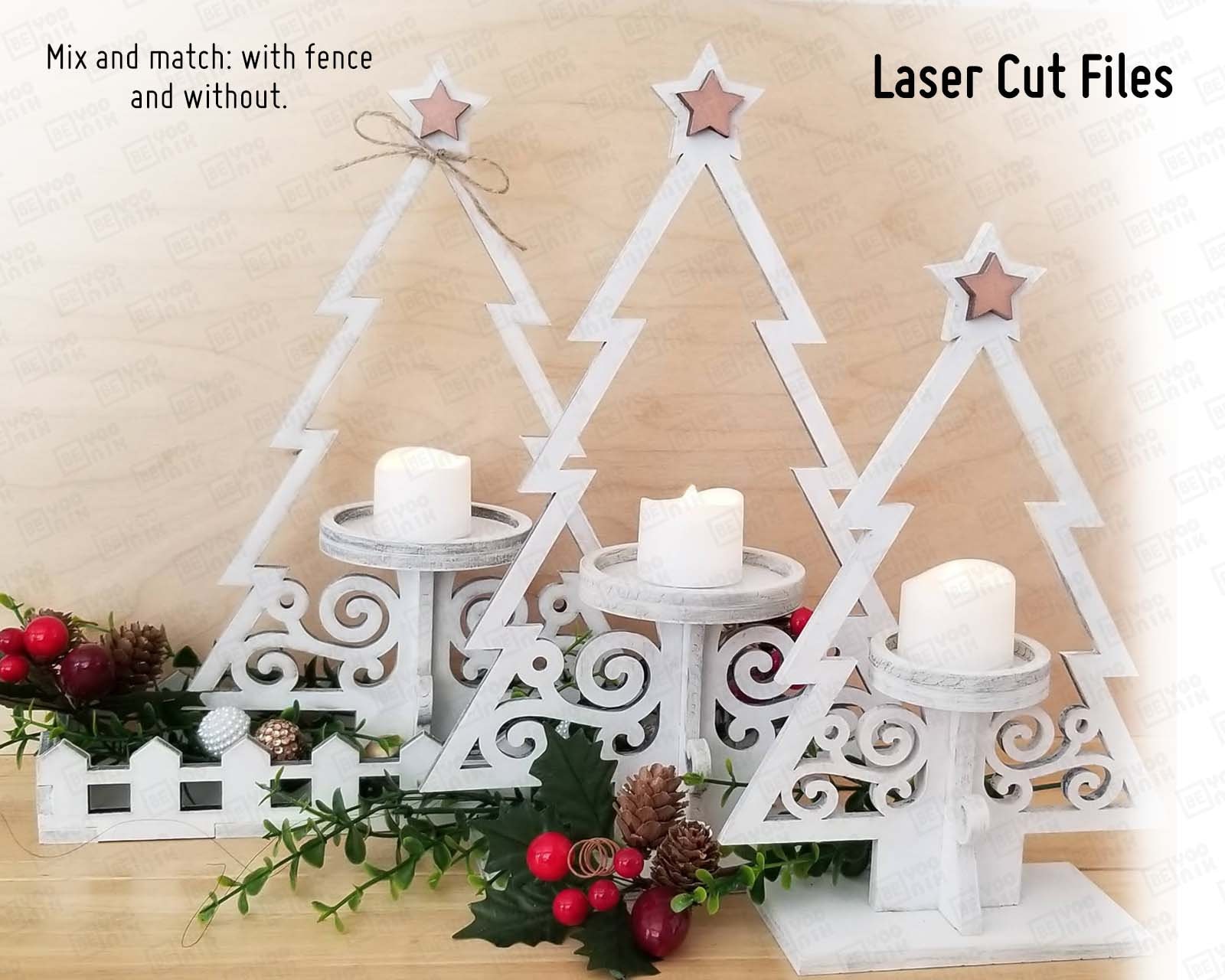 Tree Centerpiece Christmas Decoration Laser Cut Files in SVG and PDF ...