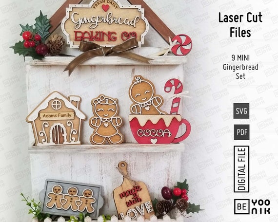 Gingerbread Theme Mini Set for Our Farmhouse Shelf Tray. - Etsy
