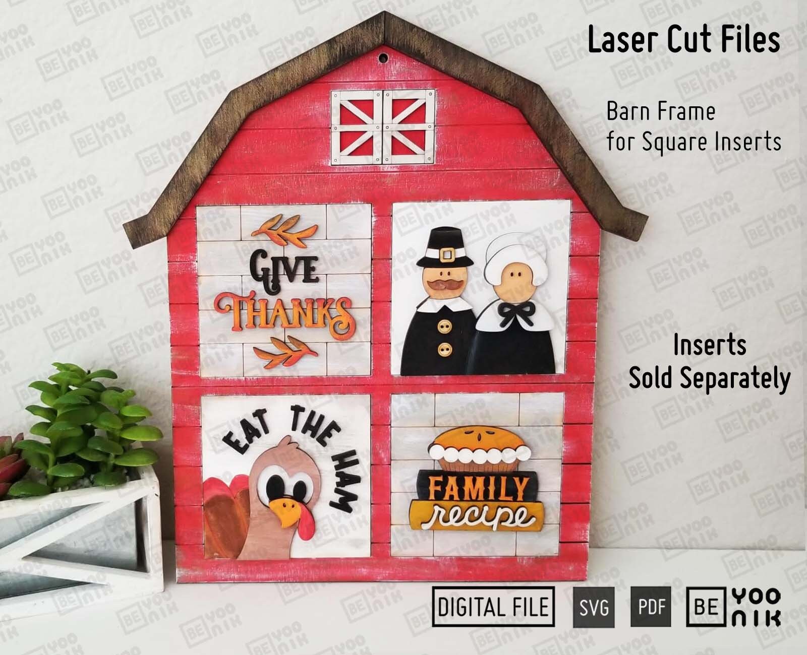 Farmhouse Barn Interchangeable Frame Laser Cut Files in SVG - Etsy