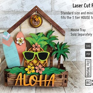 ALOHA Vacation Theme Tiered Tray Set of 5 Signs for Our Tier Trays ...