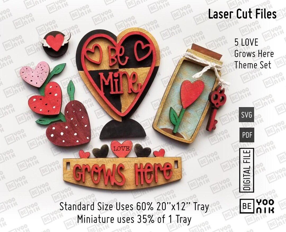 Love Grows Here 5 Signs Mini and Standard Size Truck and - Etsy