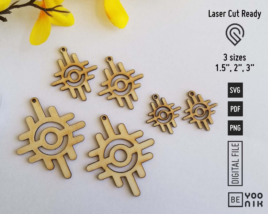 Laser Geometric Sun svg Tribal Sun svg Cut file Glowforge | Etsy