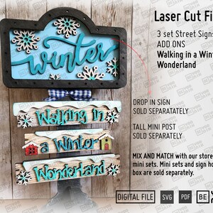 Walking in a Winter Wonderland 3 Street Signs in SVG and PDF for Our ...