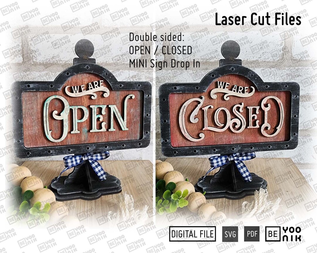 Complemento Letrero pequeño de doble cara en formato SVG y PDF con la ...