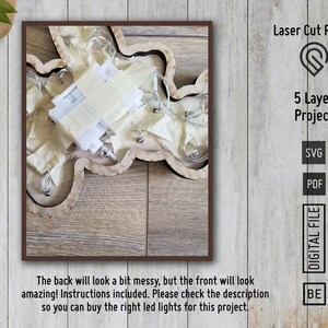 3d Word Led Light Box Family SVG and PDF, Laser Ready Files, Glowforge ...