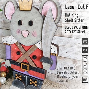 Digital Nutcracker Rat King With Sword Standing Shelf Table Sitter ...