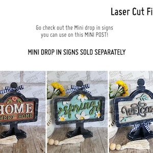 6.7" Height Tabletop Mini Post Frame Laser Cut Files in SVG and PDF to ...