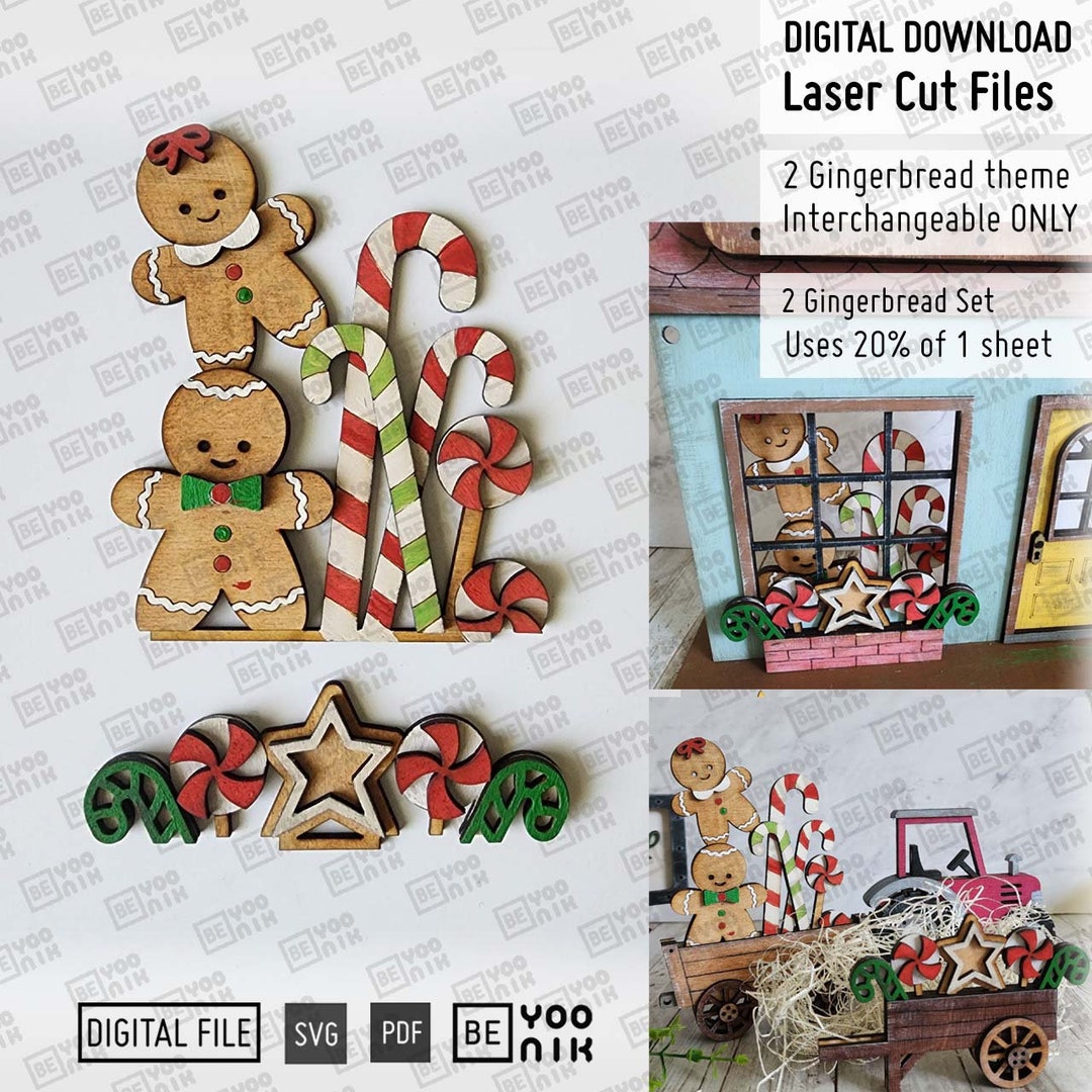 Digital Add on Interchangeable Gingerbread Candy Canes Theme 2 Set ONLY ...