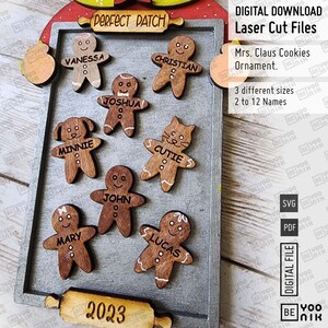 Mrs. Claus Gingerbread Cookie Family Ornament for up to 12 Members ...