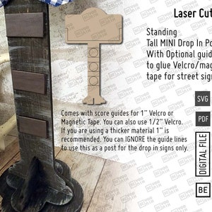 10.5" Tall Tabletop Mini Post Frame Laser Cut Files in SVG and PDF to ...