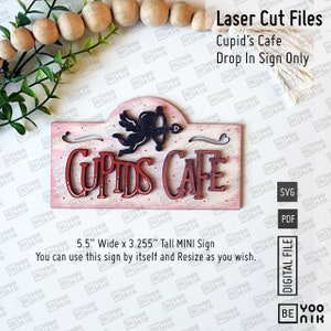 Add on Cupid's Cafe Mini Sign in SVG and PDF for Our Mini Post Drop in ...