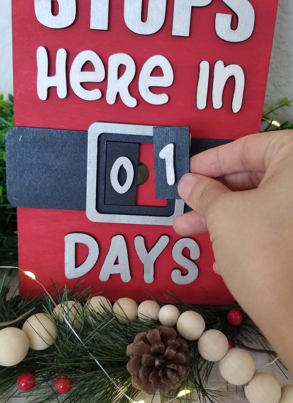 Digital File Santa Countdown in SVG and PDF Christmas | Etsy