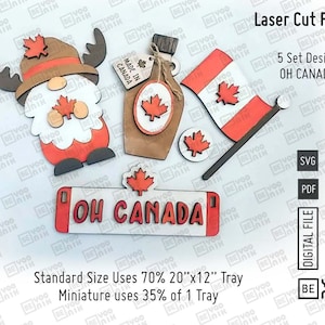 Oh Canada Sign Mini and Standard Size Laser Files in SVG and PDF Files ...