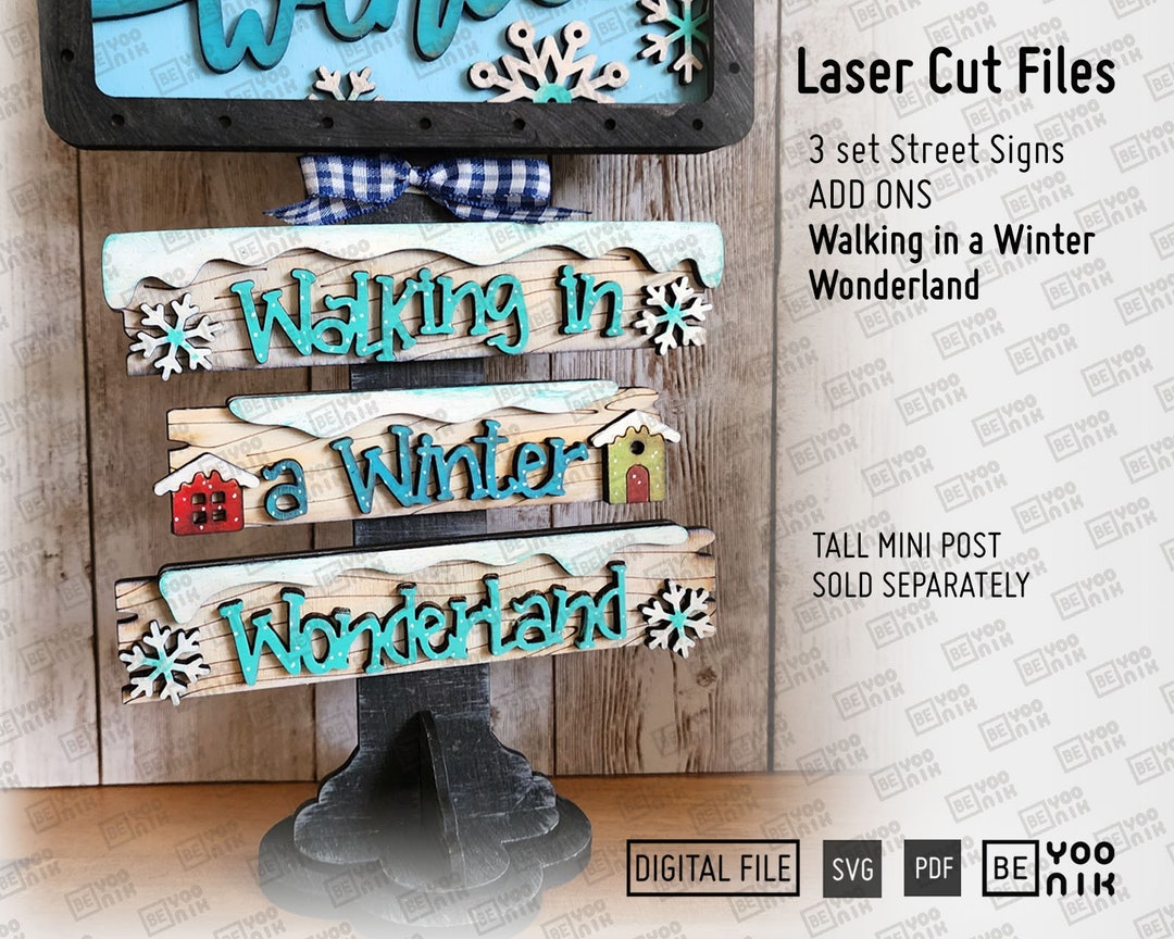Walking in a Winter Wonderland 3 Street Signs in SVG and PDF for Our ...