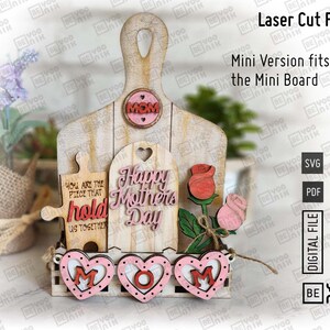 Happy Mother's Day Mom Theme Interchangeable Laser Cut Files in SVG and ...