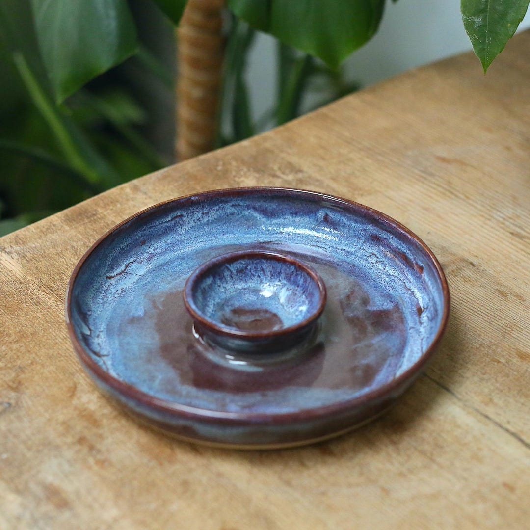 Chip and Dip Bowl Snack Bowl Chip and Dip Plate Dippy Plate Serving ...