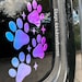 Dog Paws Decal, Paws Decal, Cat Decal, Paws and Stars Decal, Cute Car ...