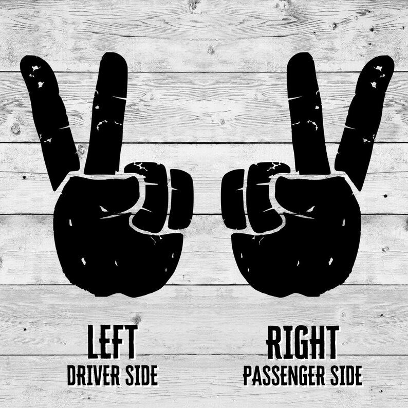 Wave Mirror Decal Peace Sign Side Mirror Decal Wave - Etsy