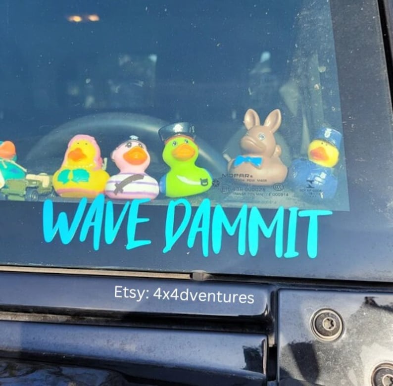 Wave Dammit Wave Decal 4x4 Decals Truck Decals Just - Etsy