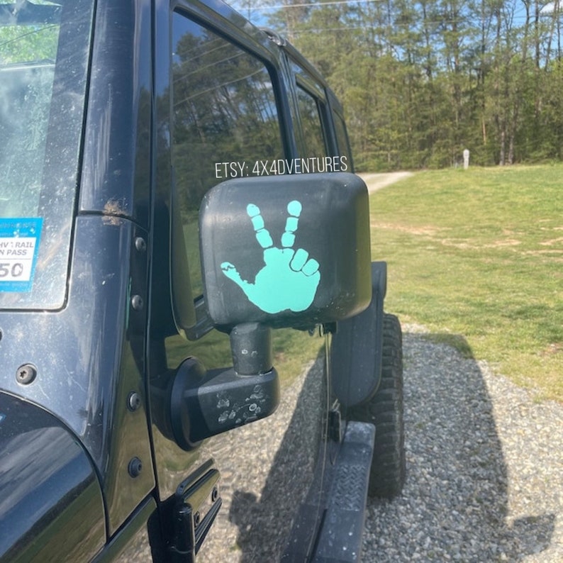 Wave Mirror Decal Peace Sign Side Mirror Decal Wave - Etsy