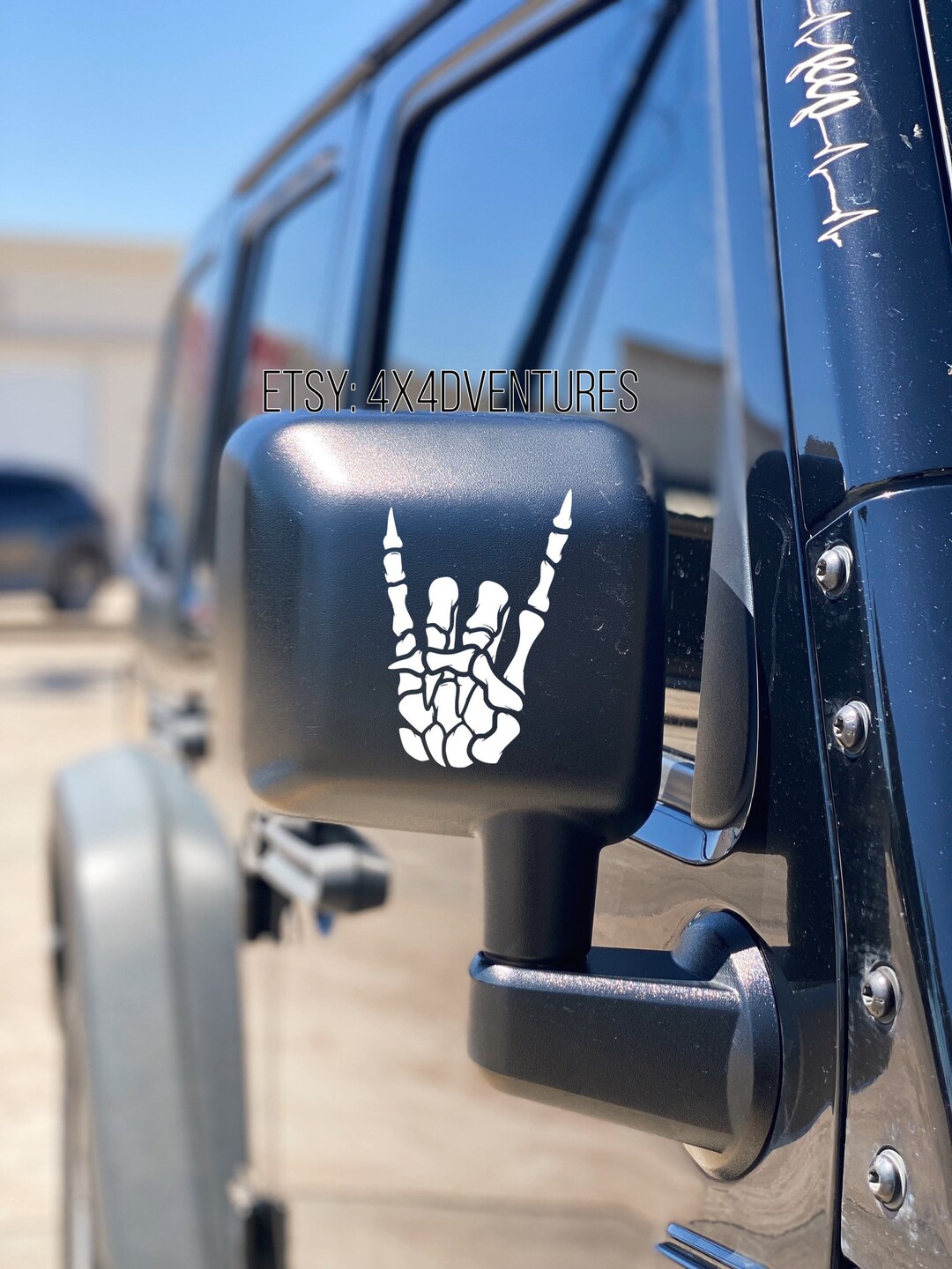 Skeletal Hand, Side Mirror Decal, Wave Dammit, Rock Hand Decal ...