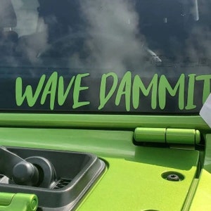 Wave Dammit Wave Decal 4x4 Decals Truck Decals Just | Etsy