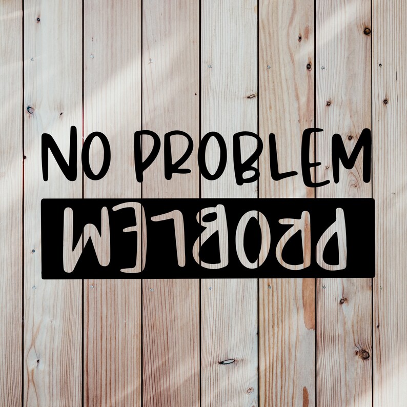 Problem No problem Decal Flip Me Decal JK Decals Truck | Etsy