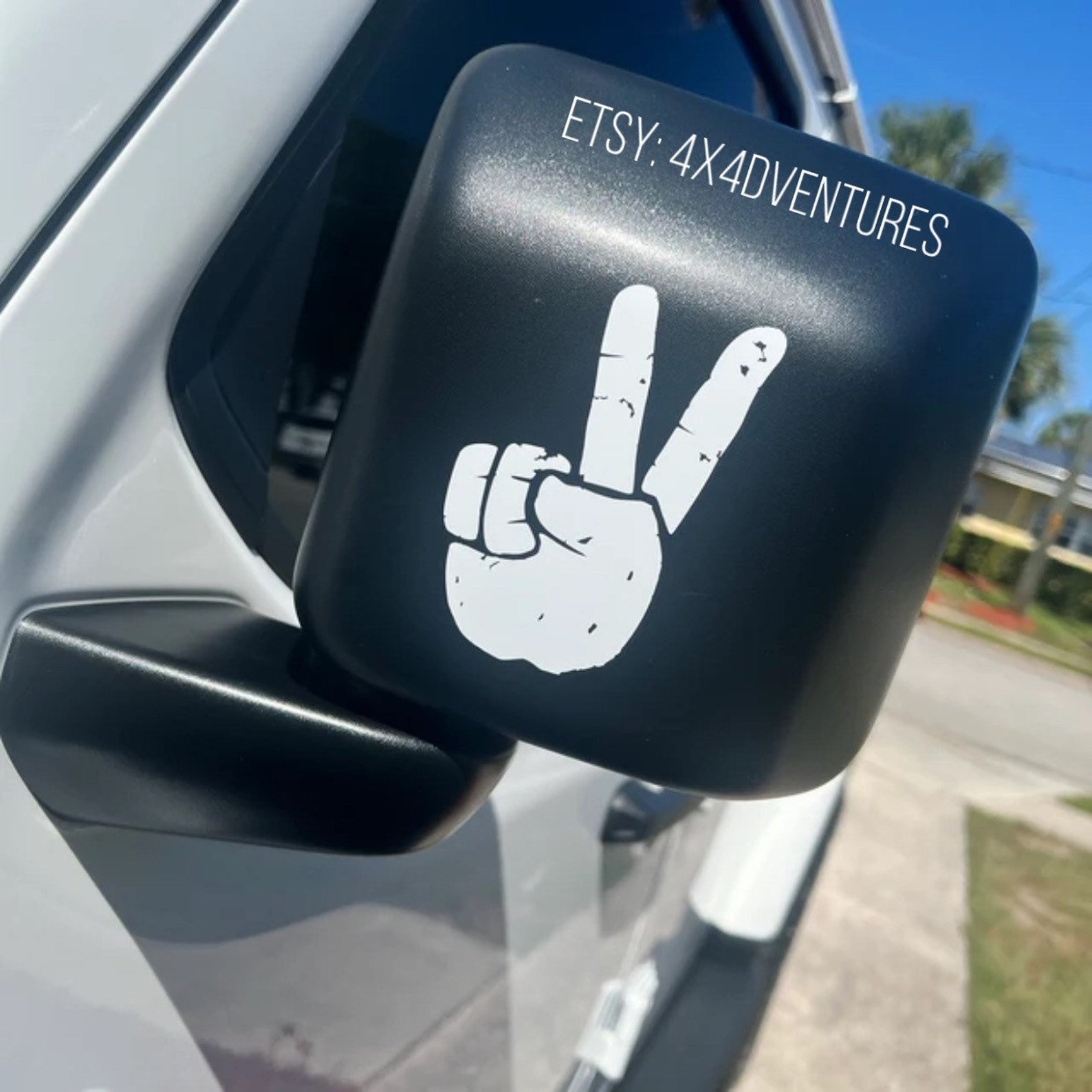 Wave Mirror Decal Peace Sign Side Mirror Decal Wave - Etsy