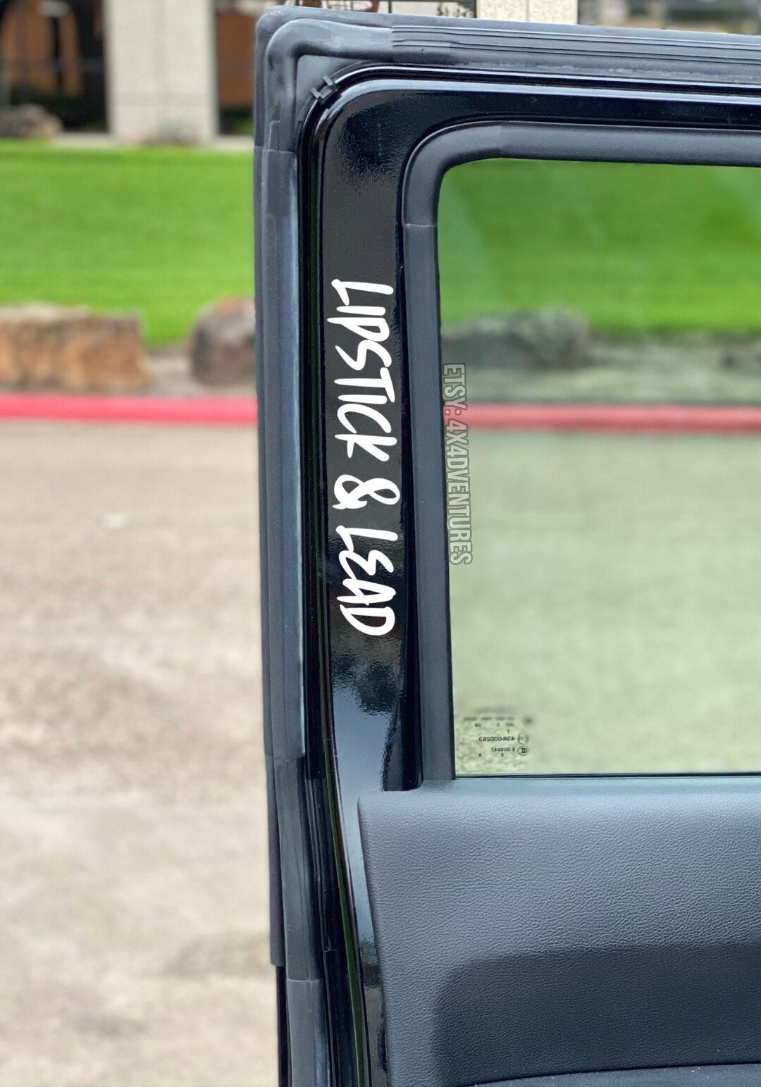 Lipstick and Lead Decal, Female Driven, Door Decal, Passenger Decal ...